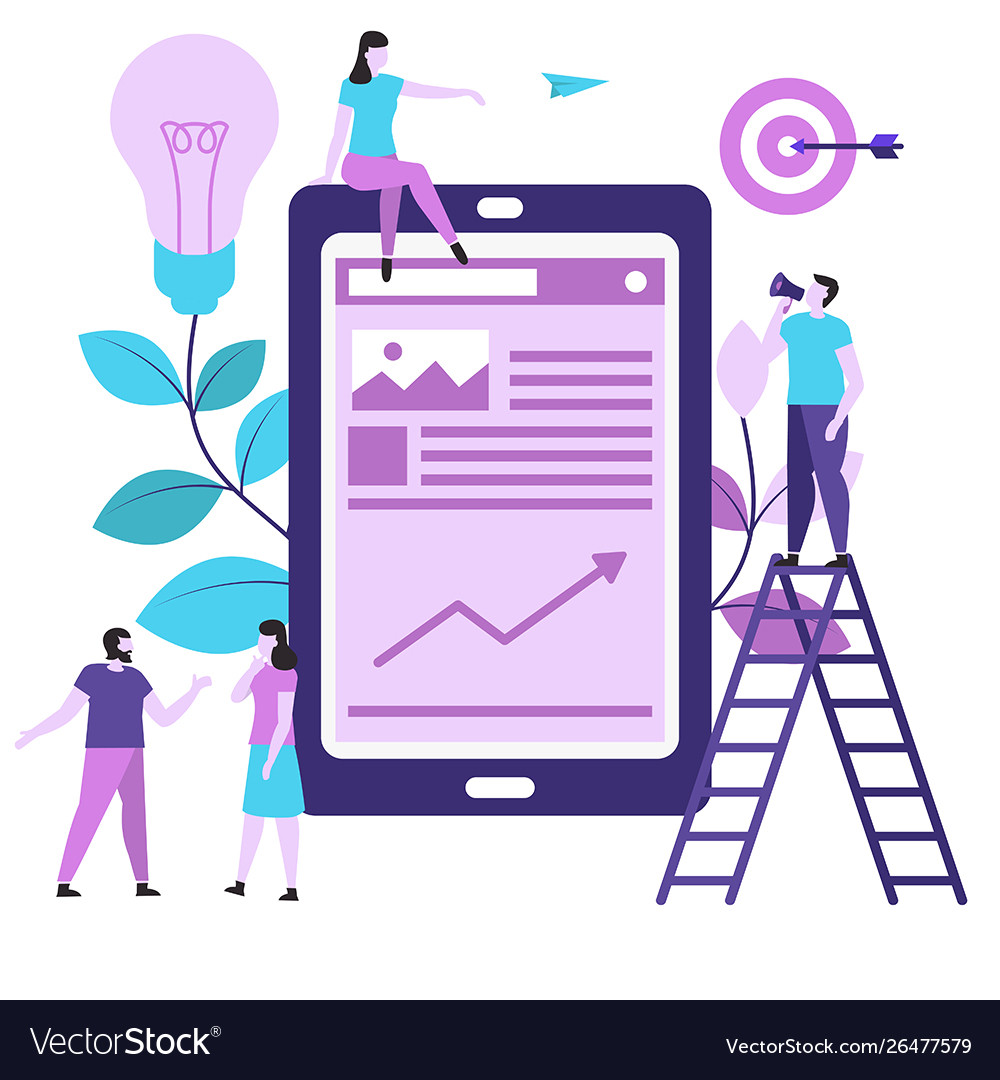 App development for website and mobile Royalty Free Vector