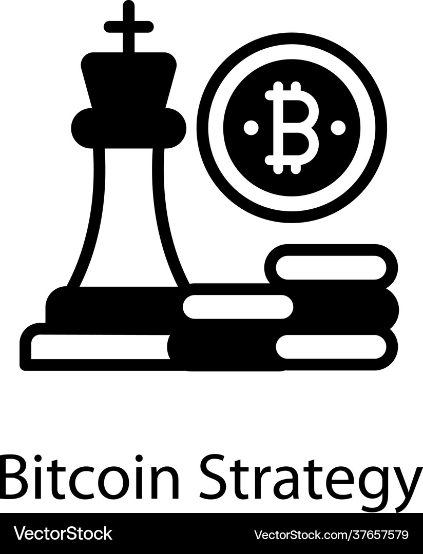 Bitcoin strategy Royalty Free Vector Image - VectorStock