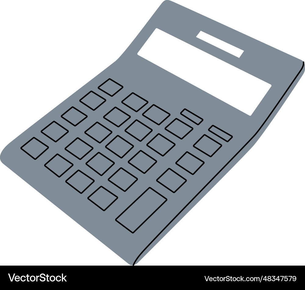 Calculator school supplies back Royalty Free Vector Image
