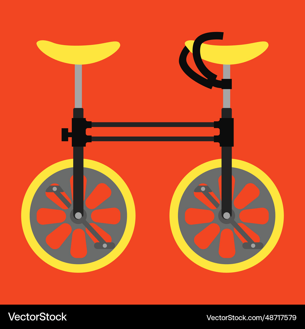 Image of twin unicycle Royalty Free Vector Image