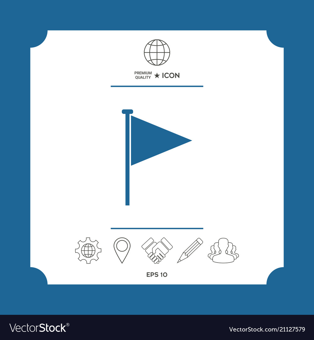 Triangle flag icon Royalty Free Vector Image - VectorStock