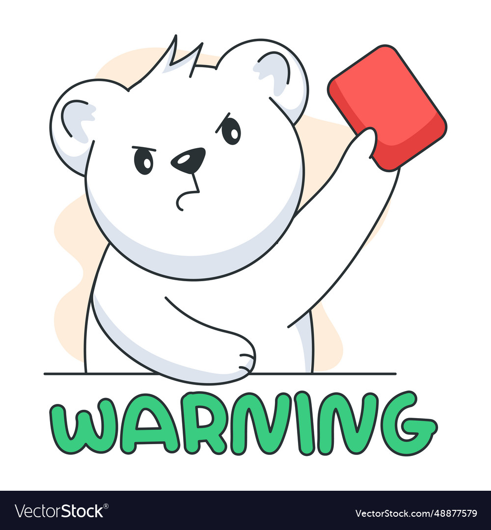Warning card Royalty Free Vector Image - VectorStock