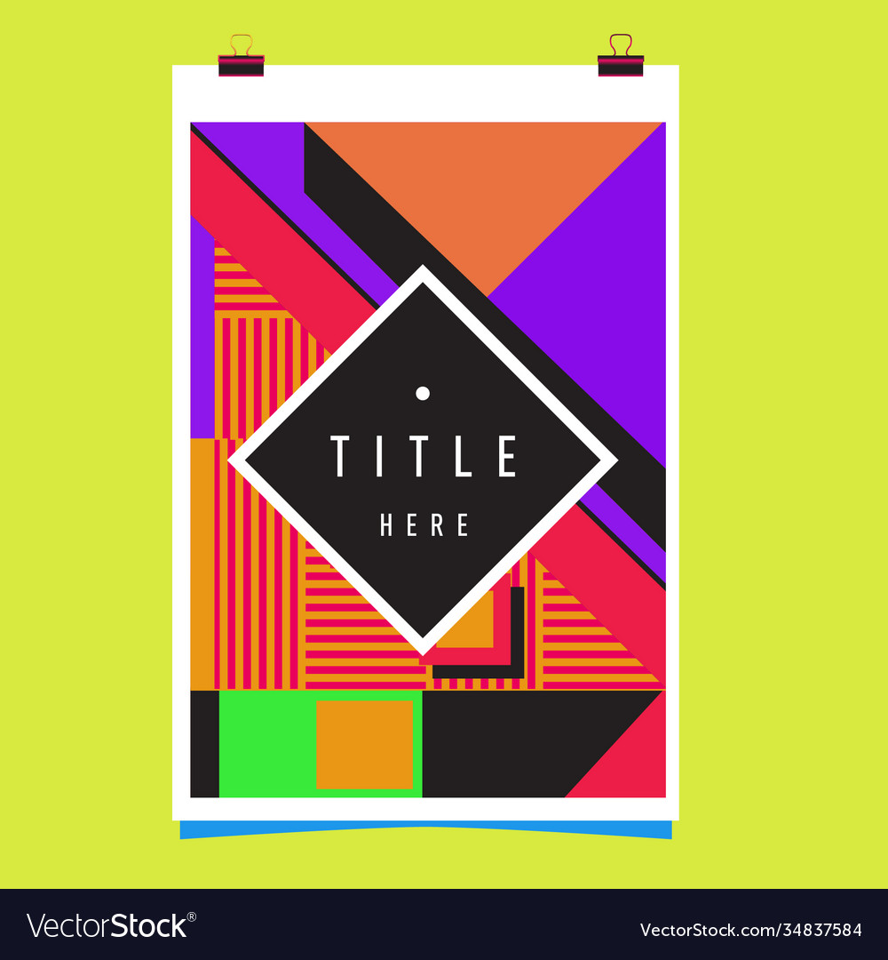 Abstract Colorful Geometric Pattern Background Vector Image