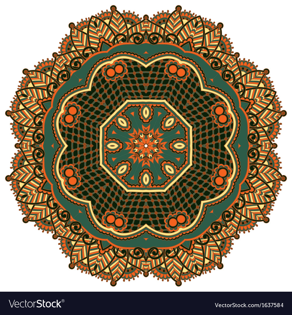 Circle ornament ornamental round lace Royalty Free Vector