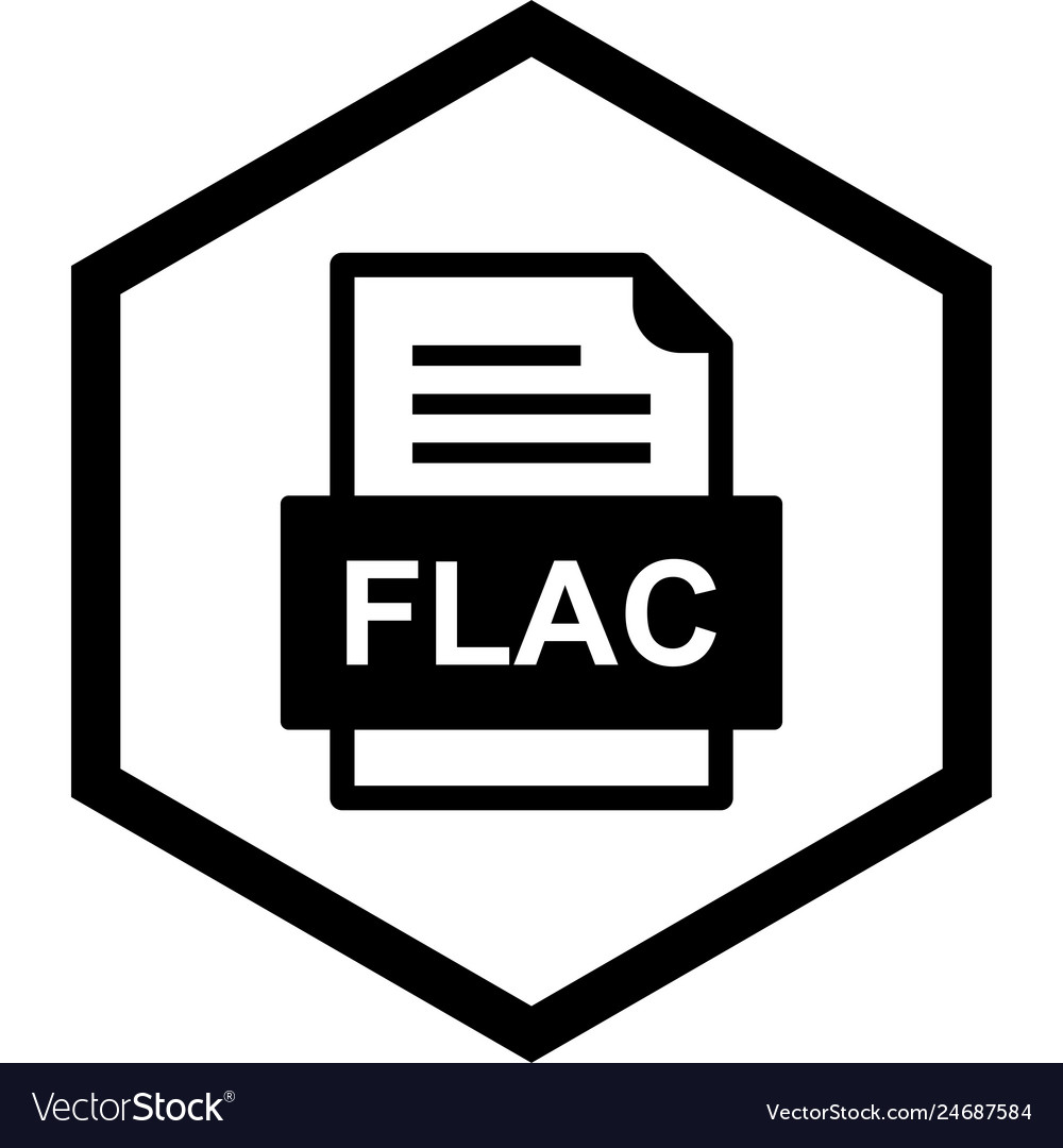 Flac file document icon Royalty Free Vector Image
