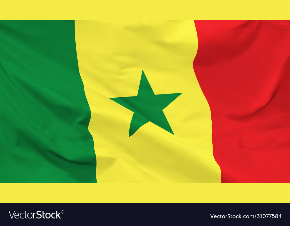Flag senegal Royalty Free Vector Image - VectorStock