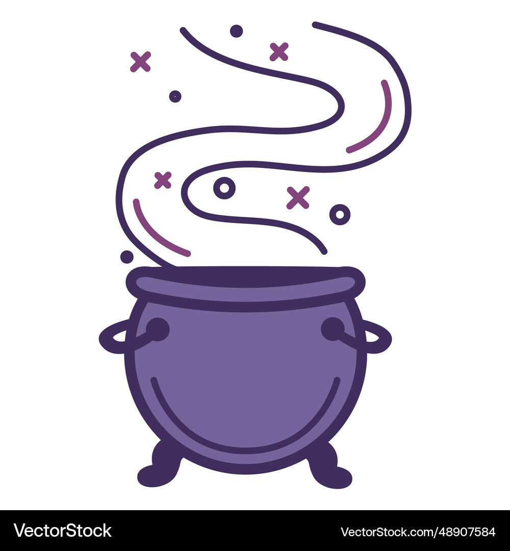 Magic cauldron icon Royalty Free Vector Image - VectorStock