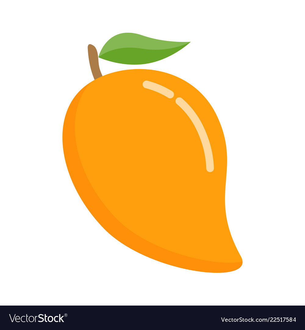 Mango in flat style Royalty Free Vector Image - VectorStock Mango in flat style Royalty Free Vector Image - VectorStock