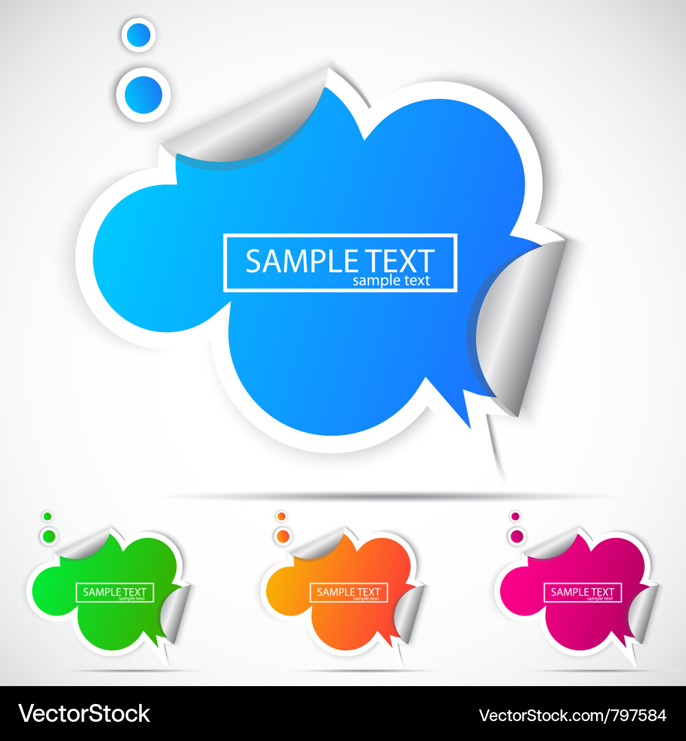 Paper cloud bubble for speech Royalty Free Vector Image