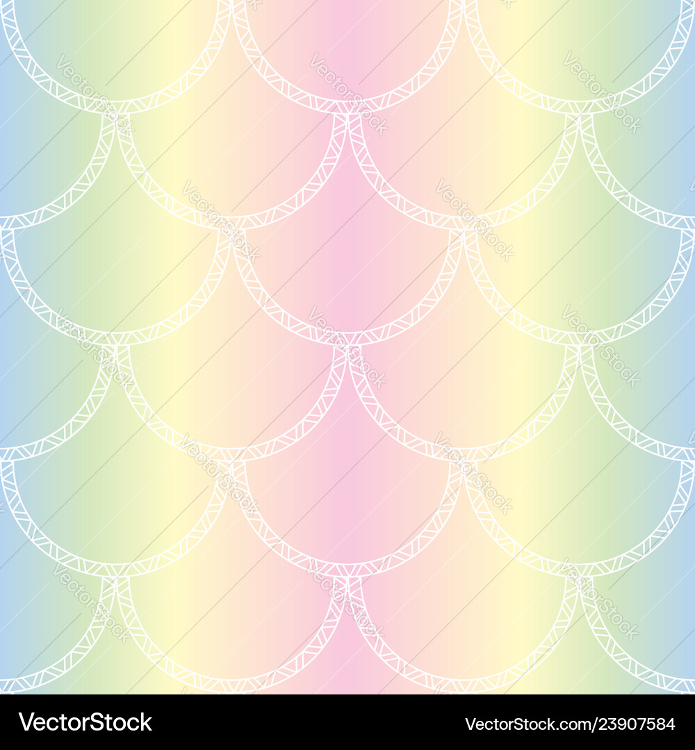 White mermaid tail texture fish scales seamless Vector Image