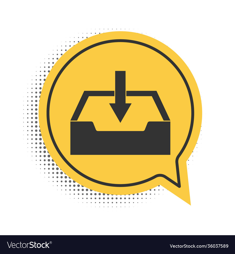 Black download inbox icon isolated on white Vector Image Black download inbox icon isolated on white Vector Image