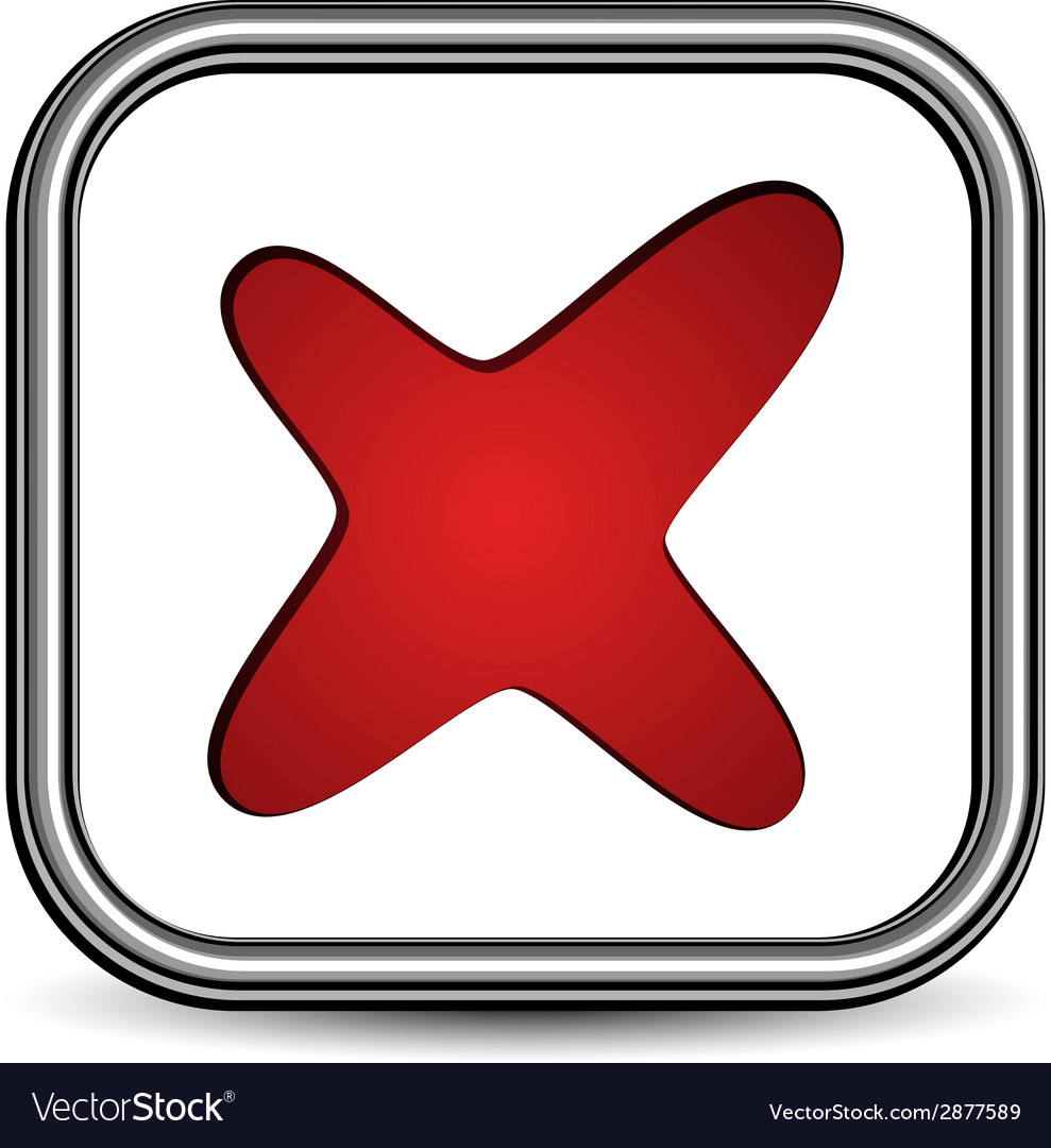 Negative checkmark Royalty Free Vector Image - VectorStock