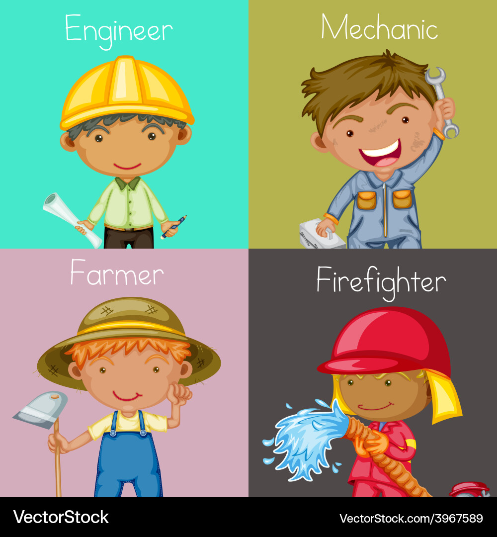 Occupations Royalty Free Vector Image - VectorStock