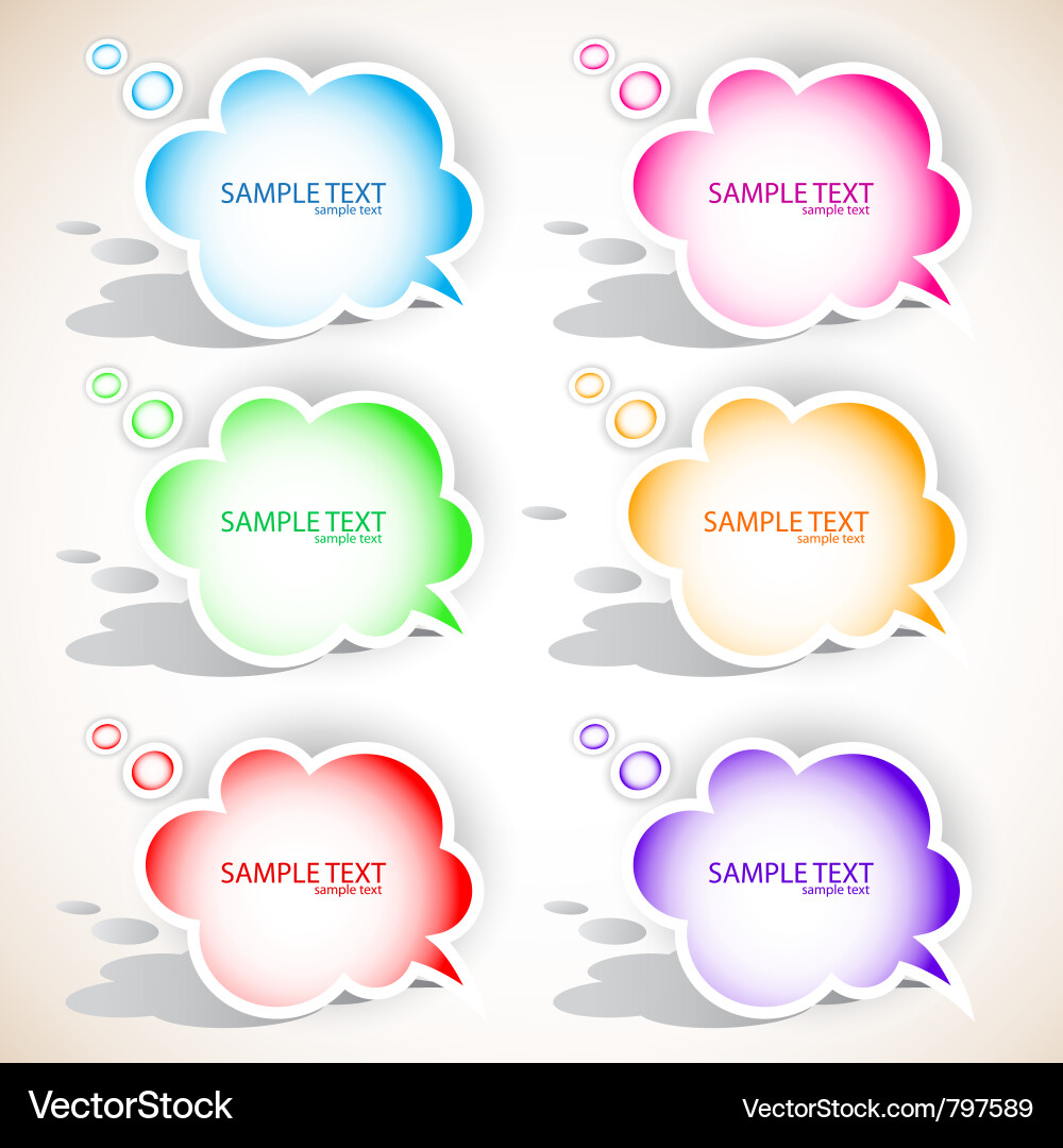 Paper cloud bubble for speech Royalty Free Vector Image