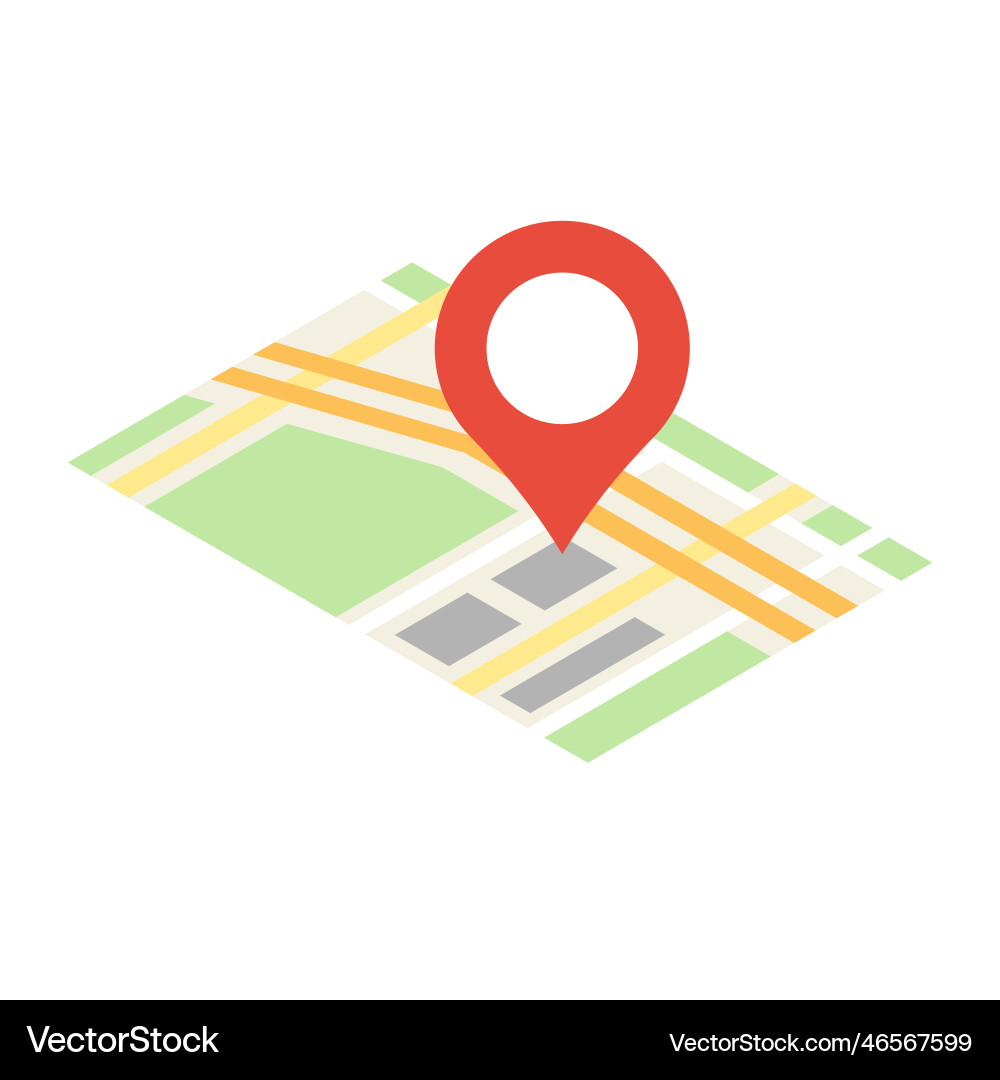 Map pointer flat icon location destination pin Vector Image