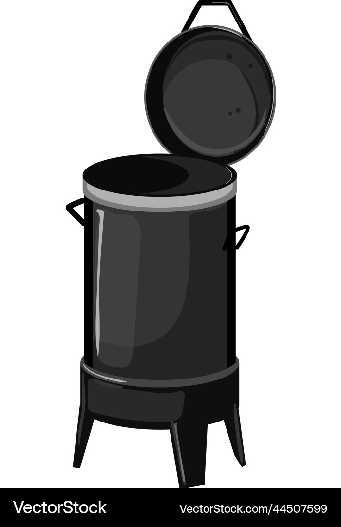 Meat smoker bbq cartoon Royalty Free Vector Image