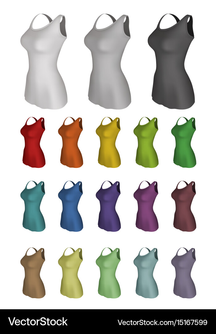 Plain female netball dress template Royalty Free Vector