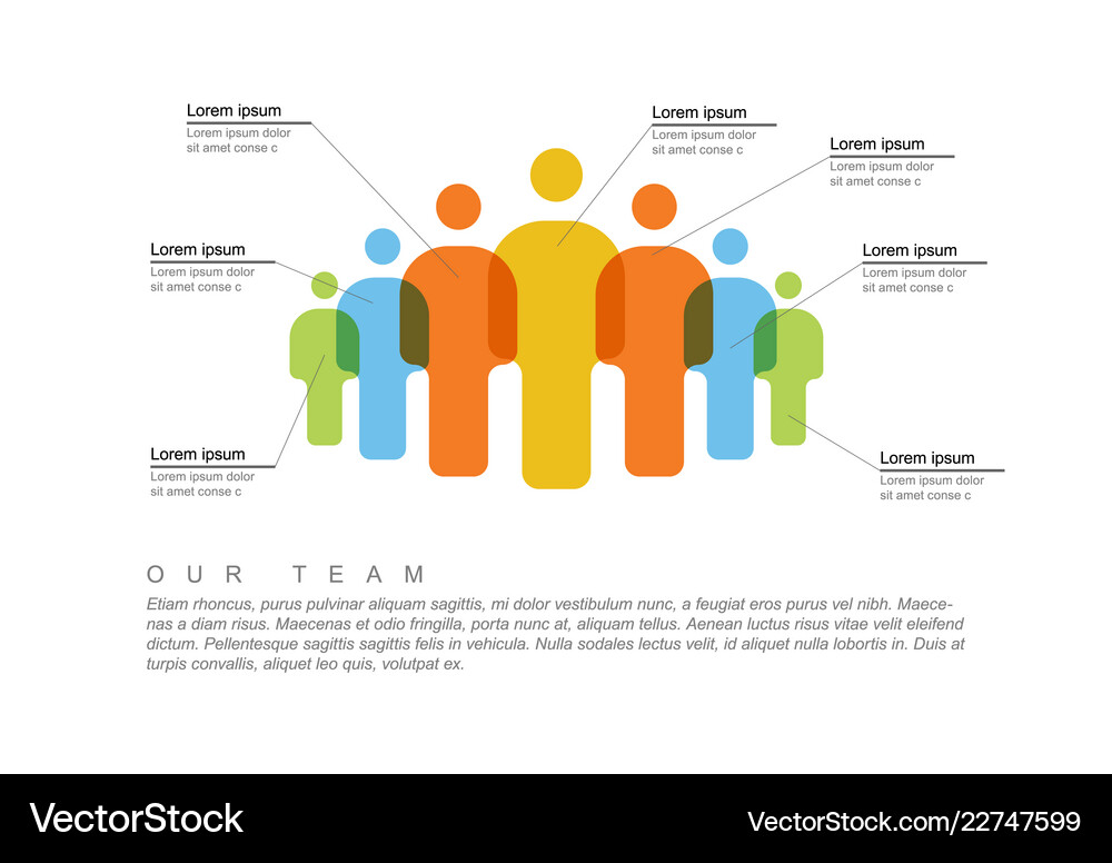 Teamwork & Collaboration Infographic Vector Image