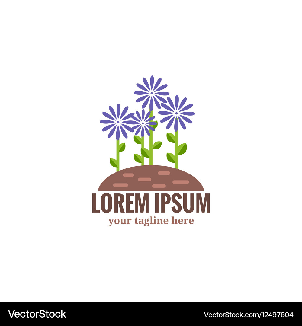 Gardening and floriculture logo Royalty Free Vector Image