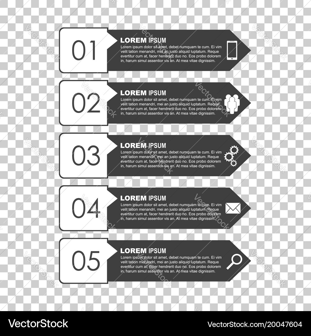 Infographic templates for business black and Vector Image