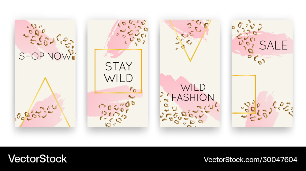Trendy editable set templates for social media Vector Image