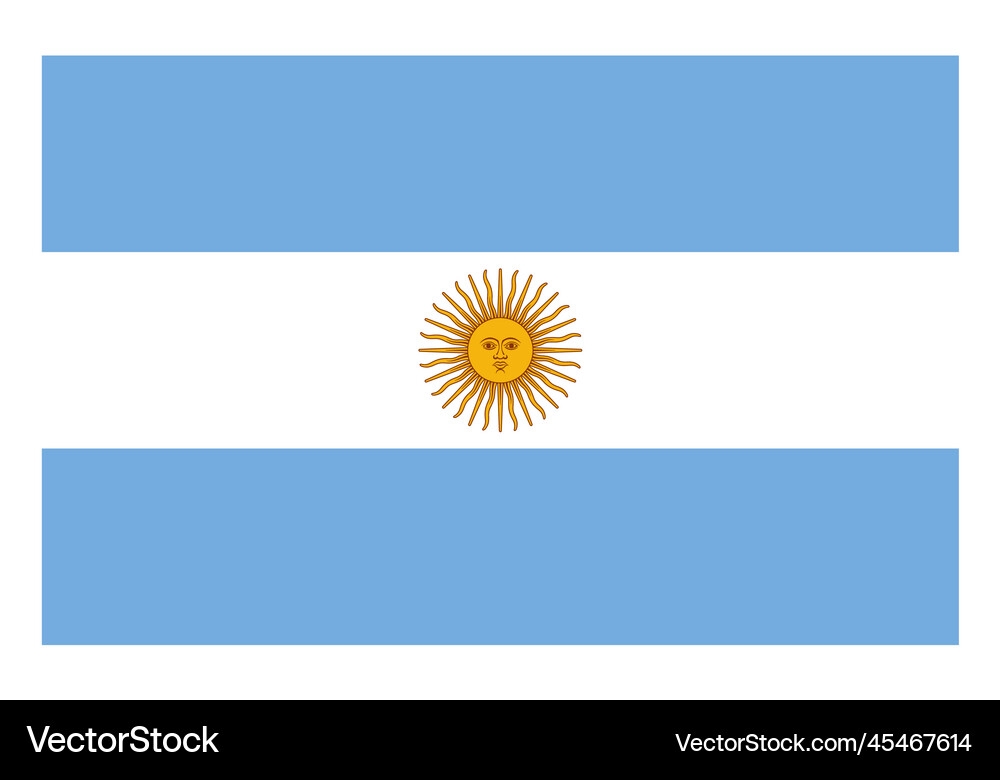 Argentina flag Royalty Free Vector Image - VectorStock