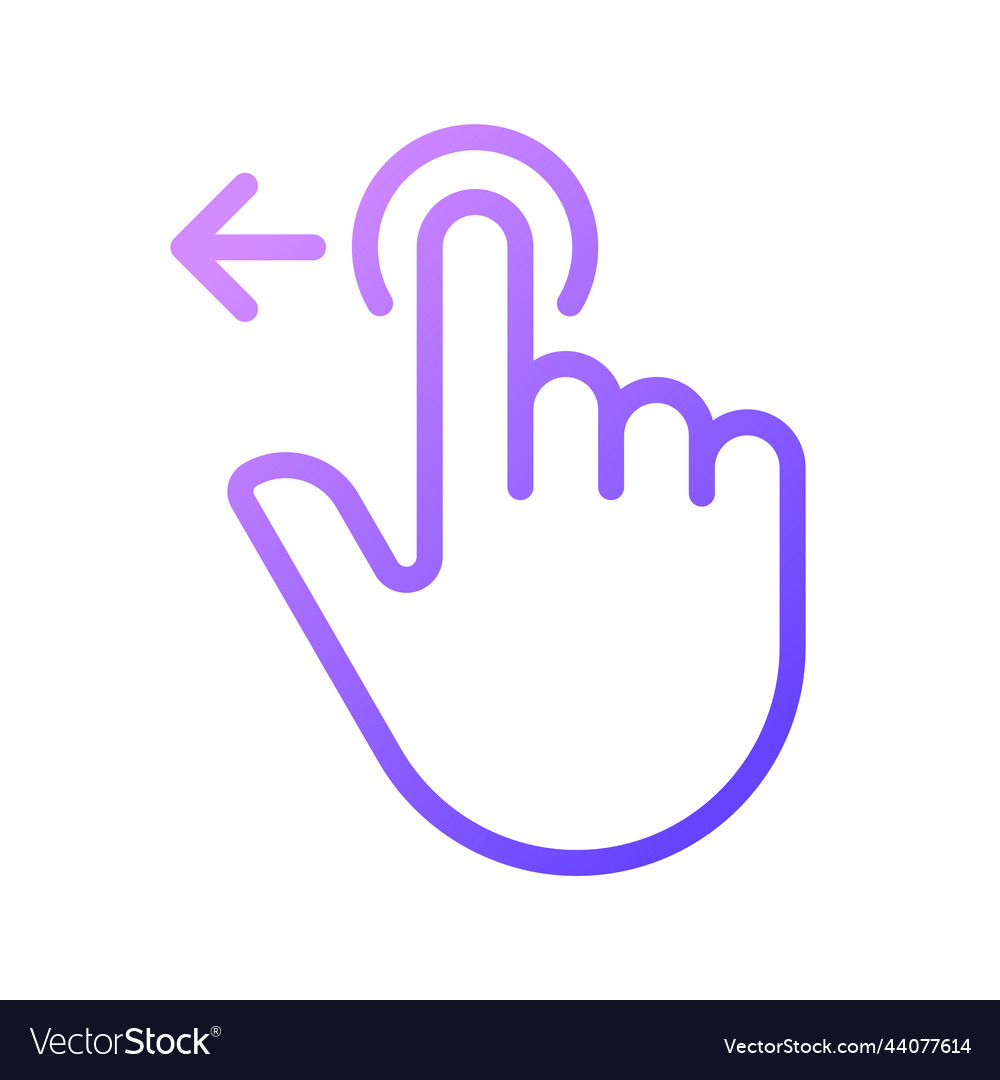 Move to left gradient linear icon Royalty Free Vector Image Move to left gradient linear icon Royalty Free Vector Image