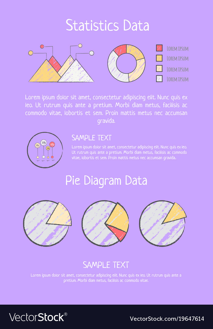Statistics data analysis Royalty Free Vector Image