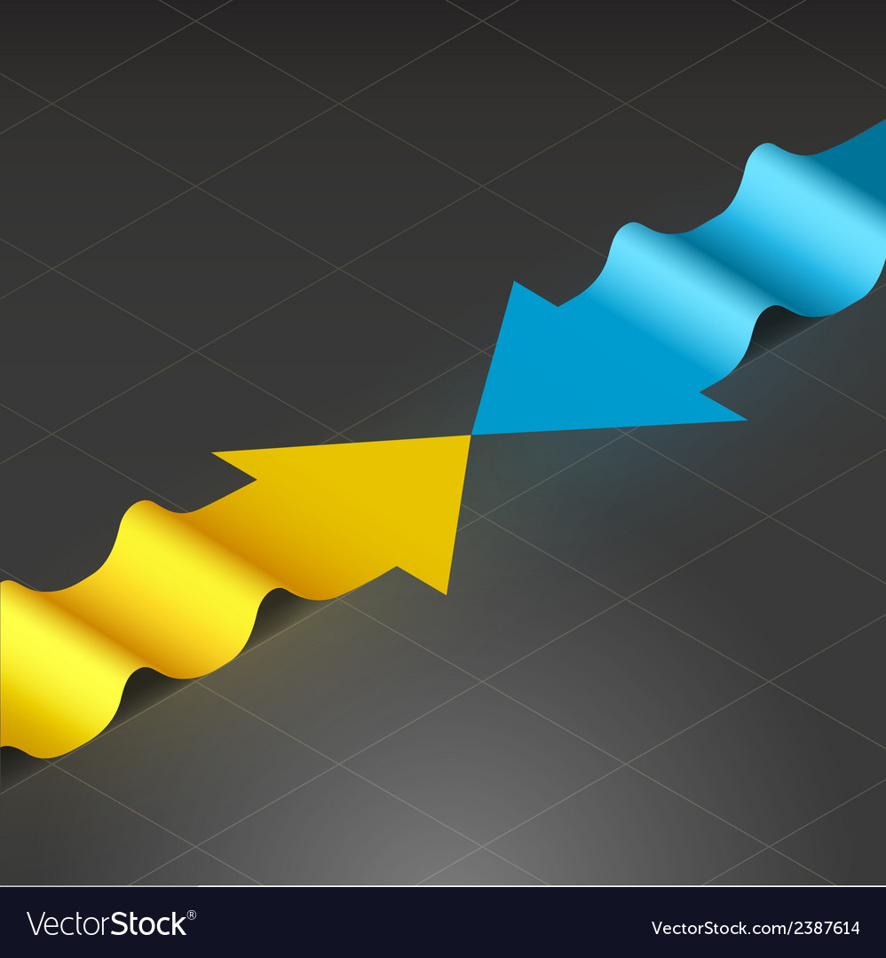 Wavy arrows Royalty Free Vector Image - VectorStock