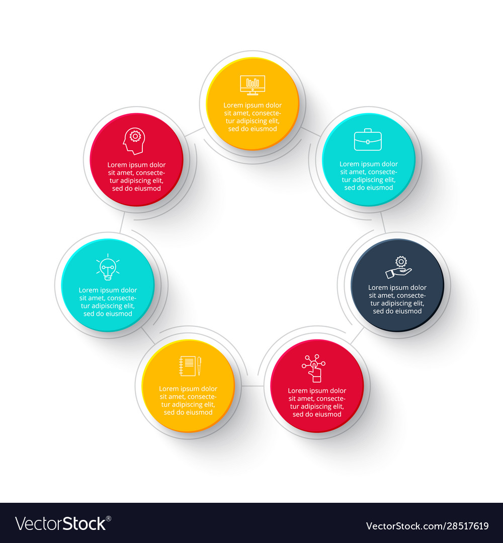 Business Data Visualization Abstract Elements Of Vector Image