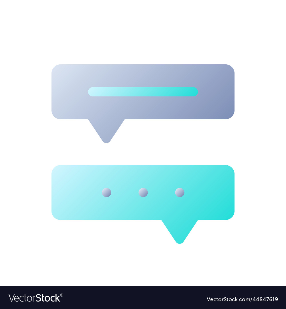 Communication with chat bot flat gradient Vector Image