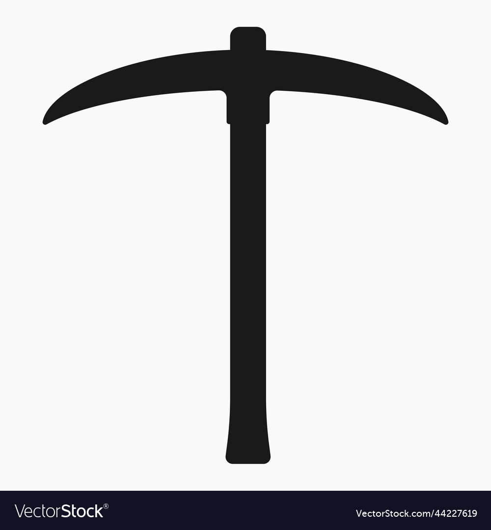 Mining pick shape icon flat Royalty Free Vector Image