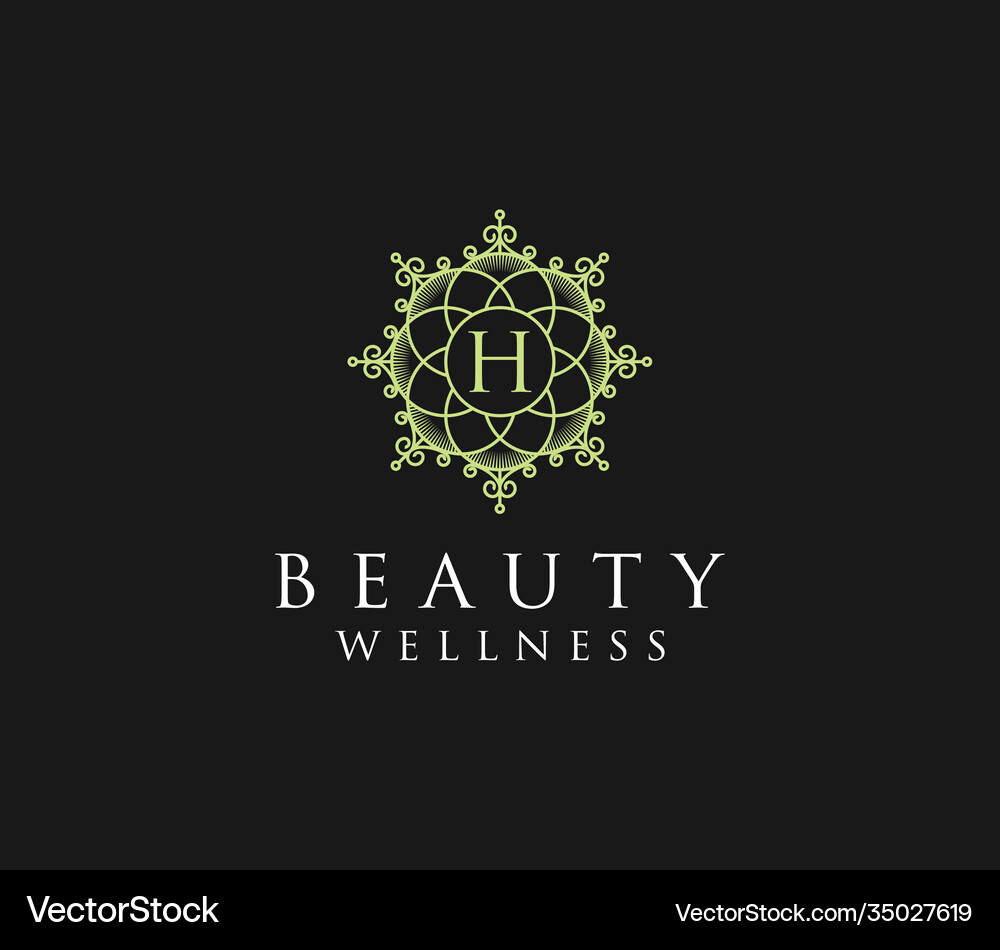 Wellness logo with a simple and clean modern Vector Image