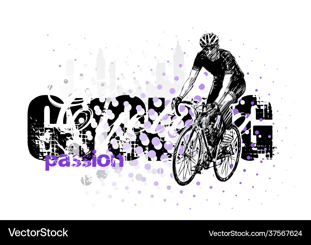 Cycling background Royalty Free Vector Image - VectorStock