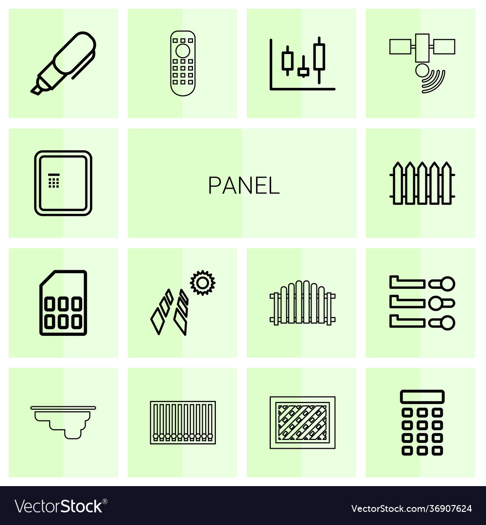Panel icons Royalty Free Vector Image - VectorStock