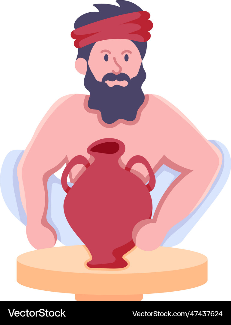 Pottery man Royalty Free Vector Image - VectorStock