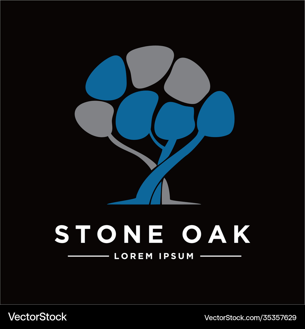 Concept stone houses and trees logo icon Vector Image