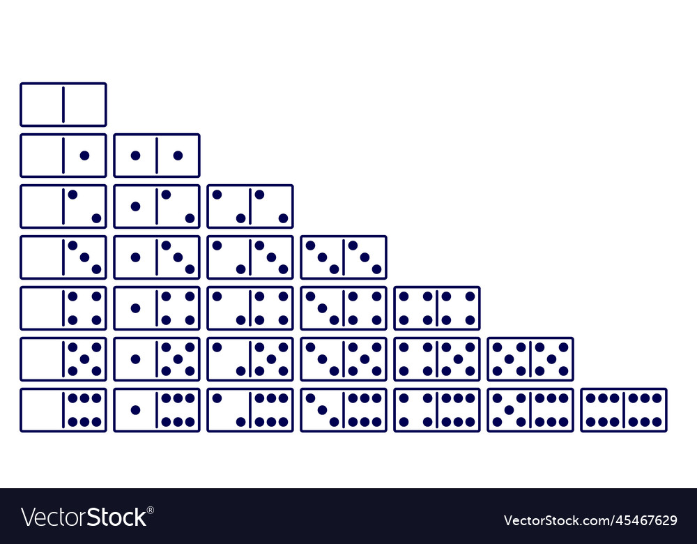 Domino set Royalty Free Vector Image - VectorStock