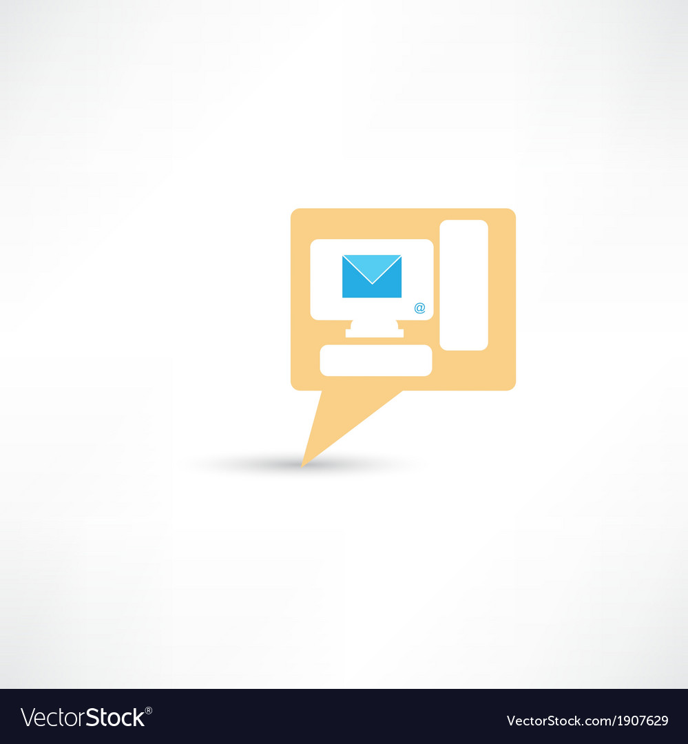 Email on pc computer Royalty Free Vector Image