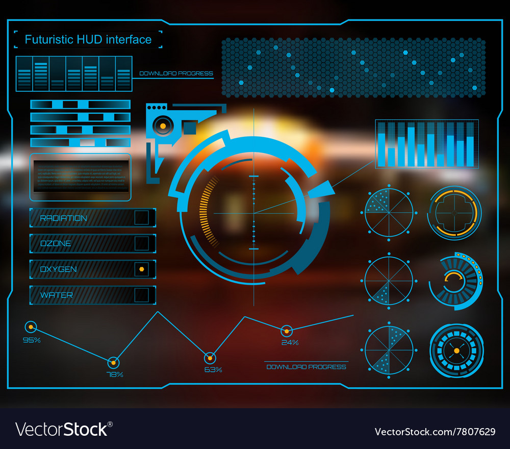 Graphic Touch User Interface Hud Royalty Free Vector Image