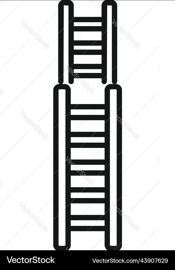 Stepladder icon outline construction stand Vector Image