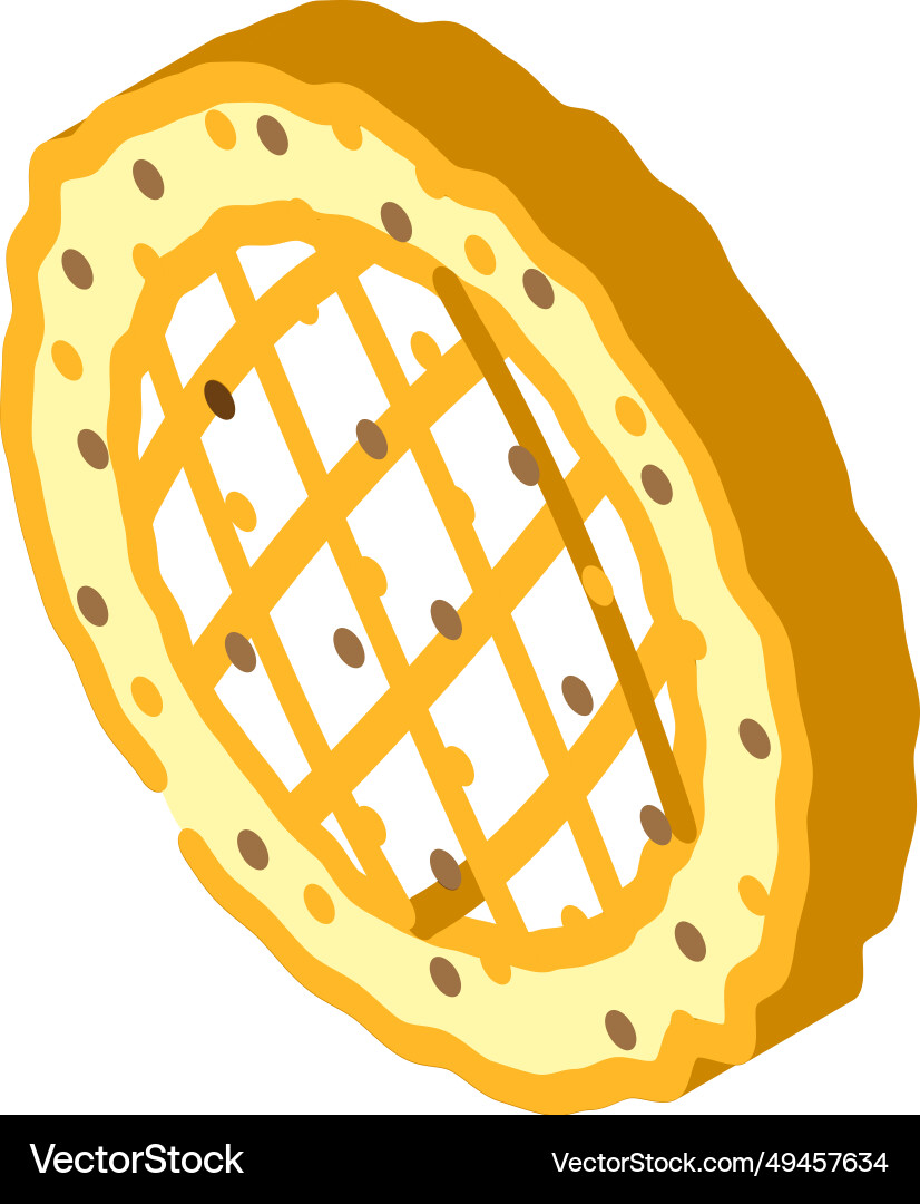 Pita bread turkish cuisine isometric icon Vector Image