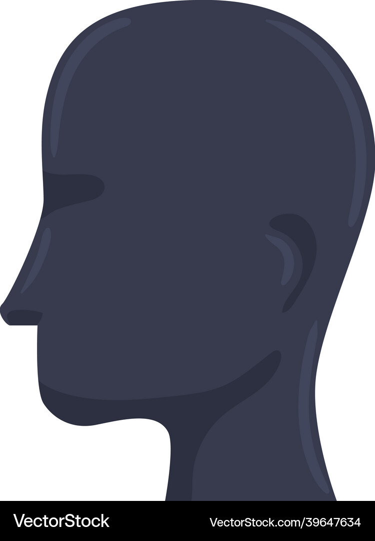 Profile human head Royalty Free Vector Image - VectorStock
