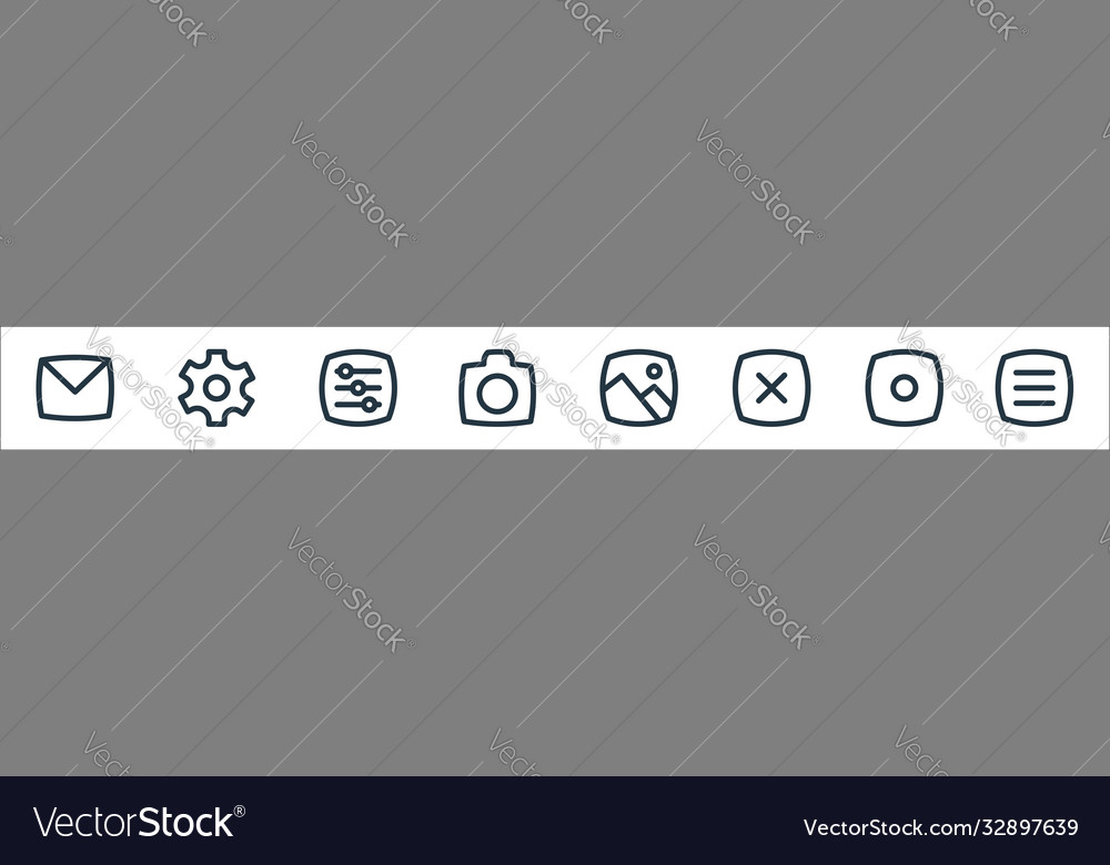 Basic Ui Line Icons Linear Set Quality Line Set Vector Image