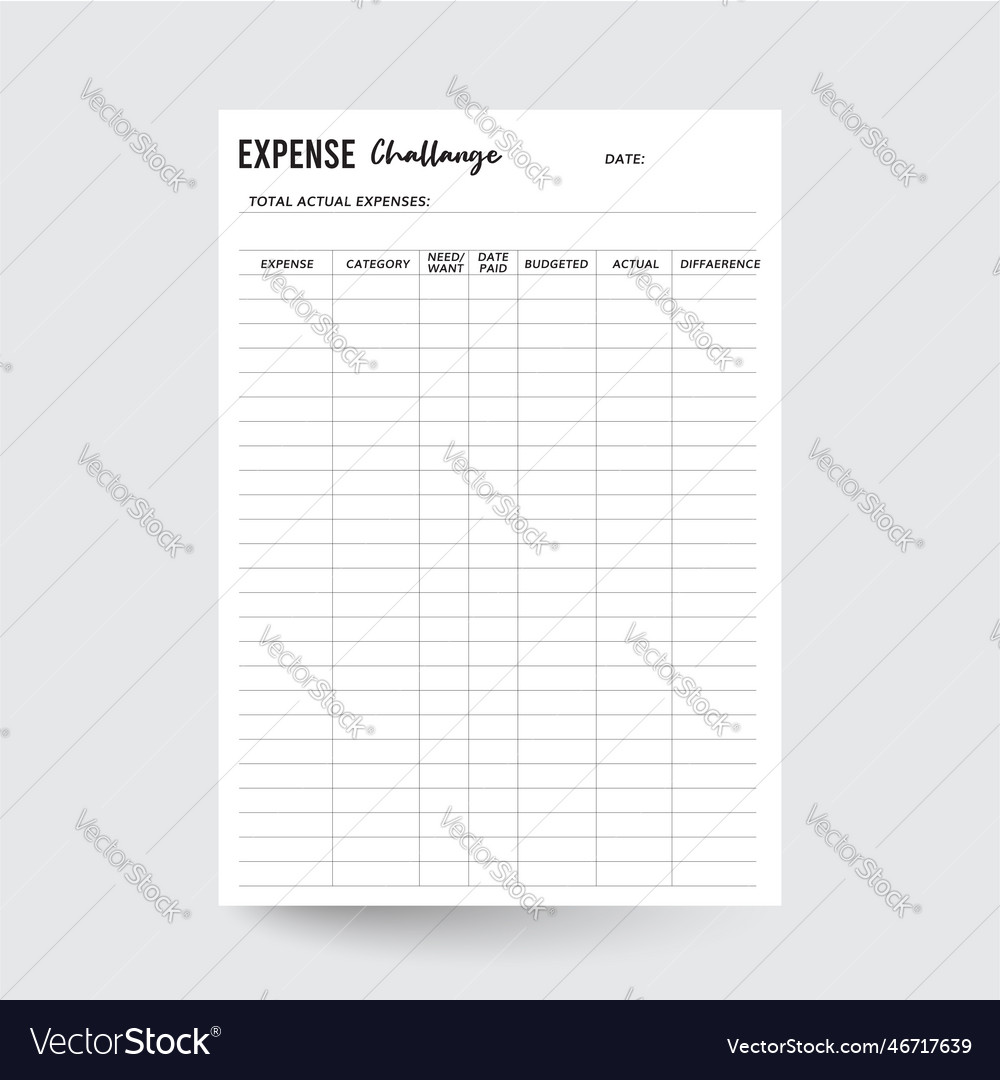 Expense tracker Royalty Free Vector Image - VectorStock