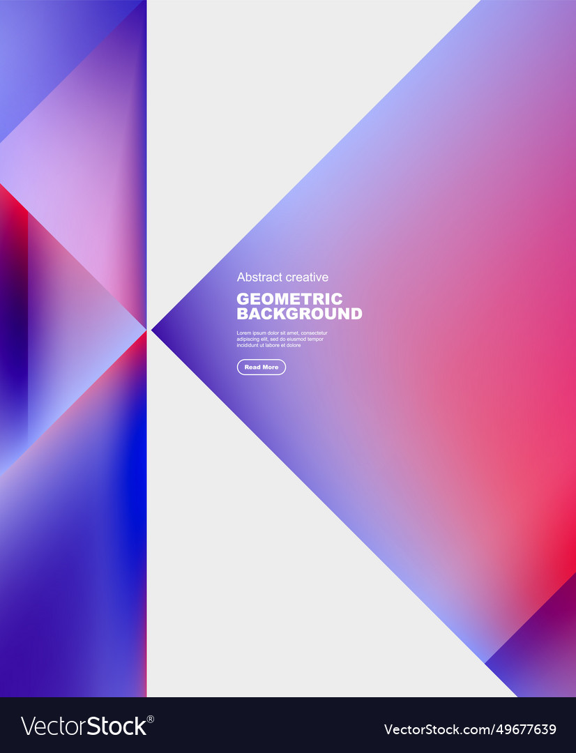 Gradient triangles abstract background Royalty Free Vector