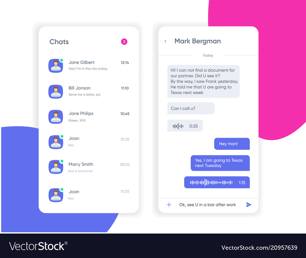Phone chat interface sms messages speech Vector Image Phone chat interface sms messages speech Vector Image