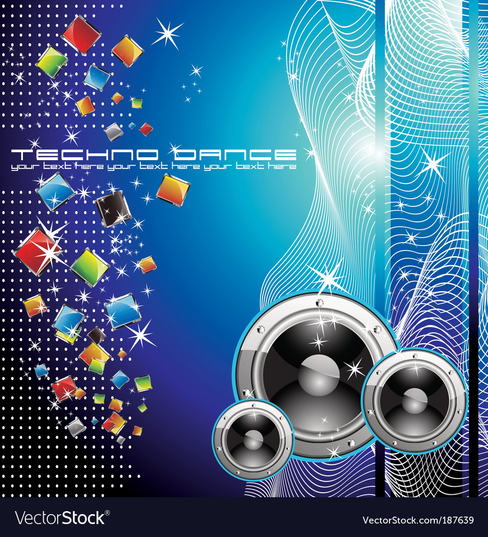 Techno dance background Royalty Free Vector Image