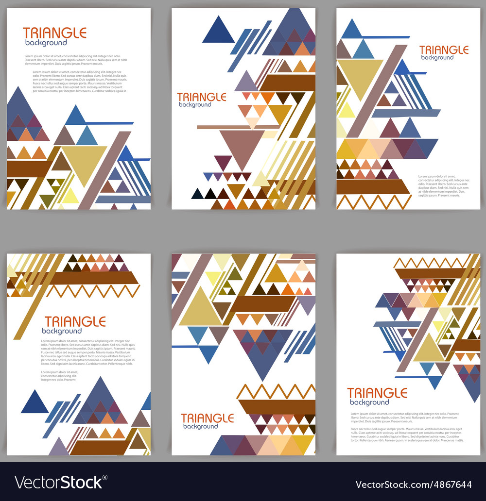 Abstract template background with triangle Vector Image