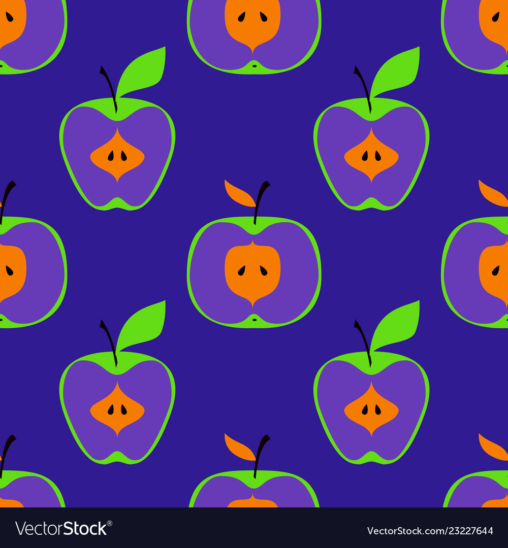 Apple simple pattern Royalty Free Vector Image